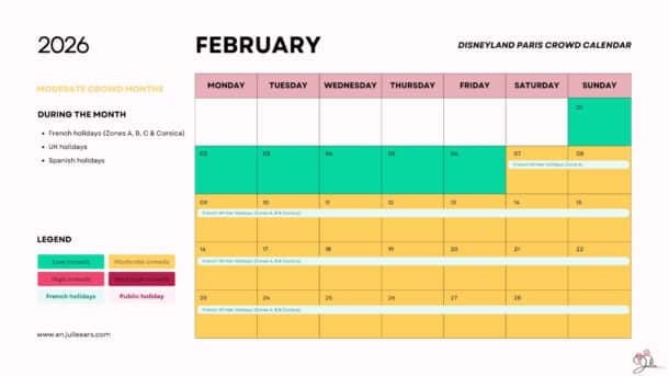 Disneyland Paris Crowd Calendar 2027